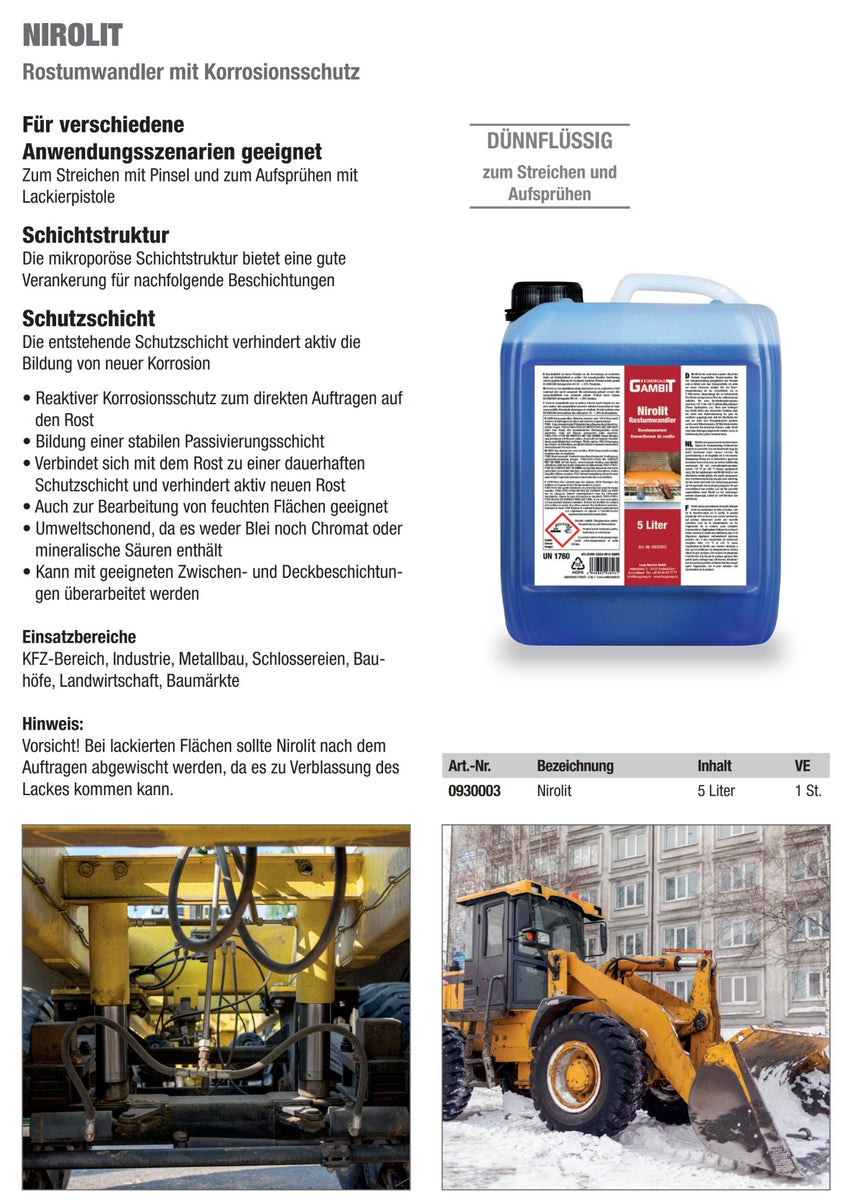 Nirolit - Rostumwandler mit Korrosionsschutz – Multiflextools