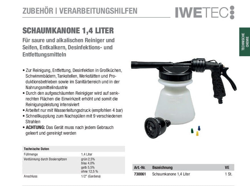 Schaumkanone mit Gardena-Anschluss – Multiflextools